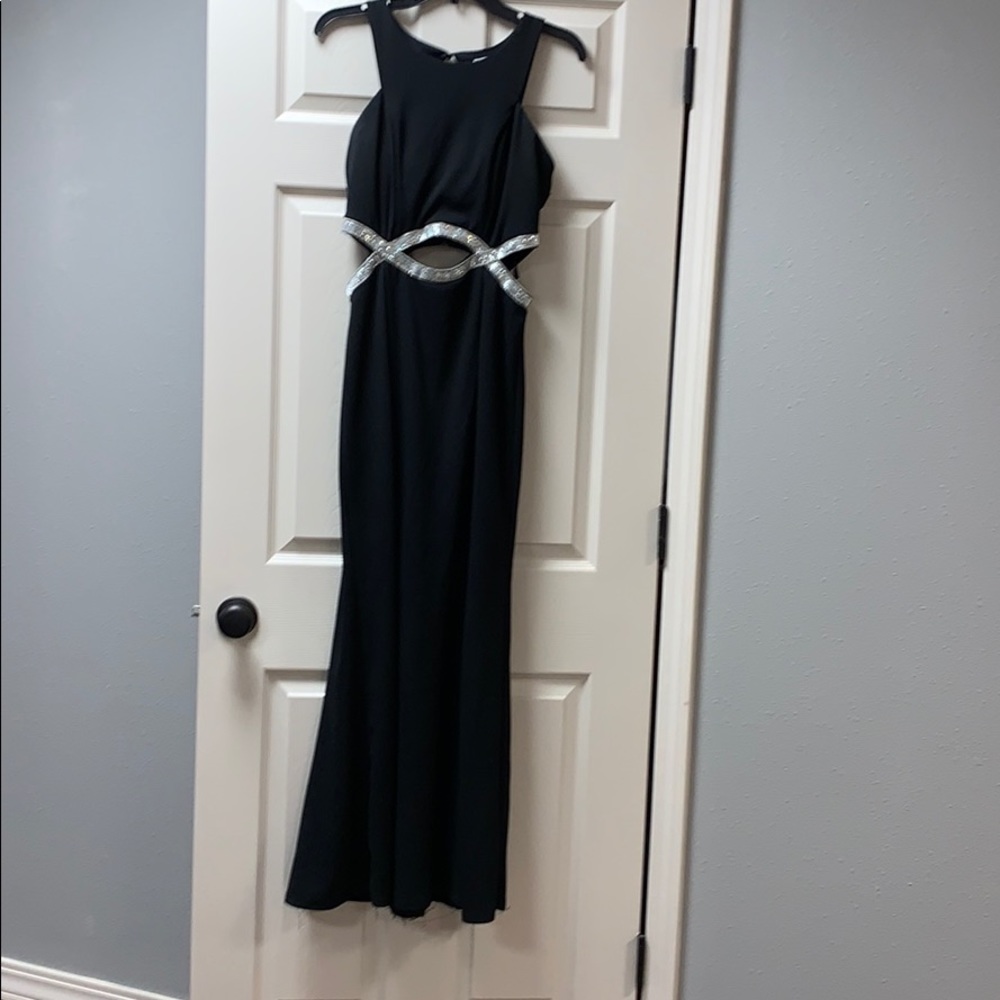 Black Sophisticated Trumpet Prom Dress - Gem